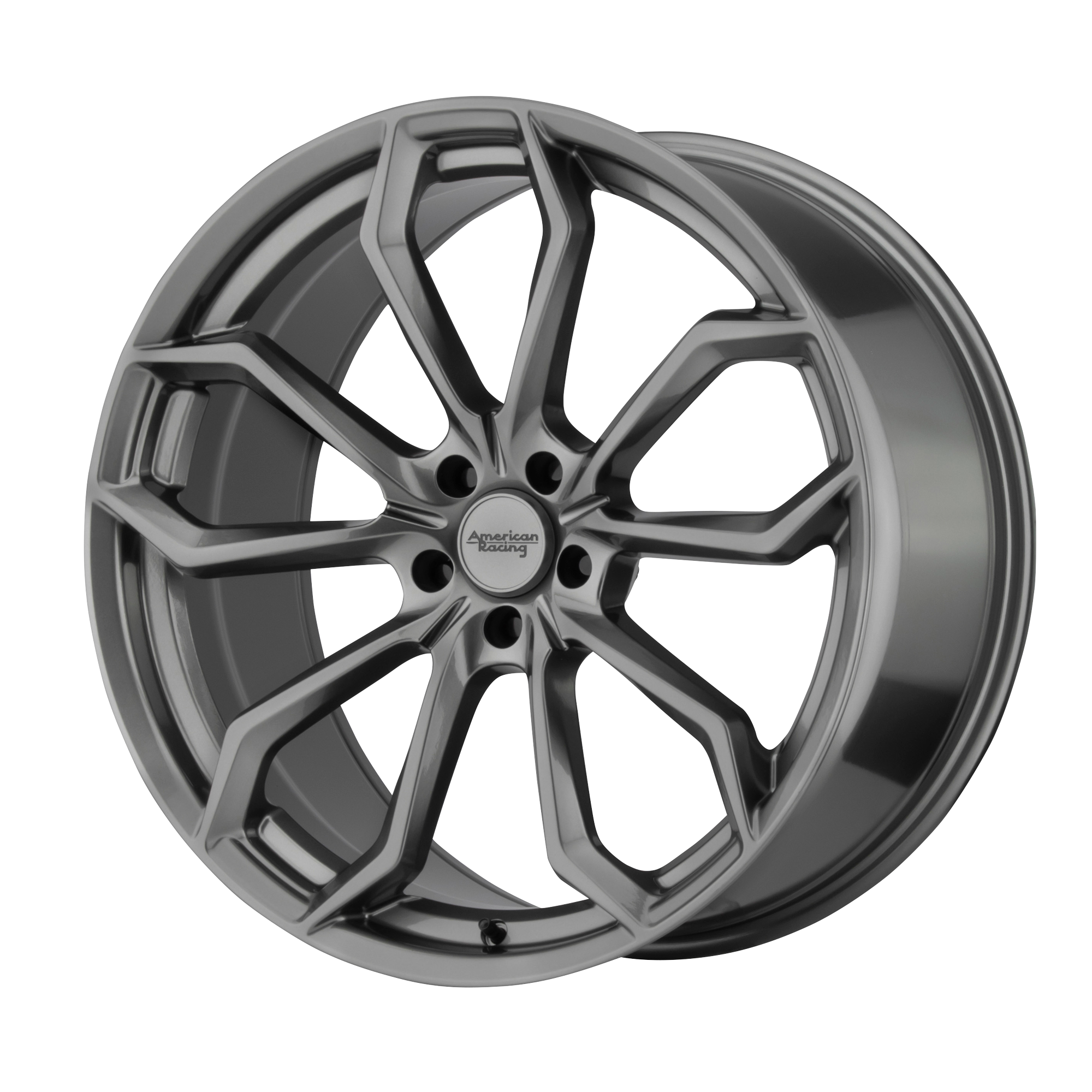 4 AMERICAN RACING AR932 SPLITTER 22x9 Wheels Rims 5X115 GRAY 22 Inch