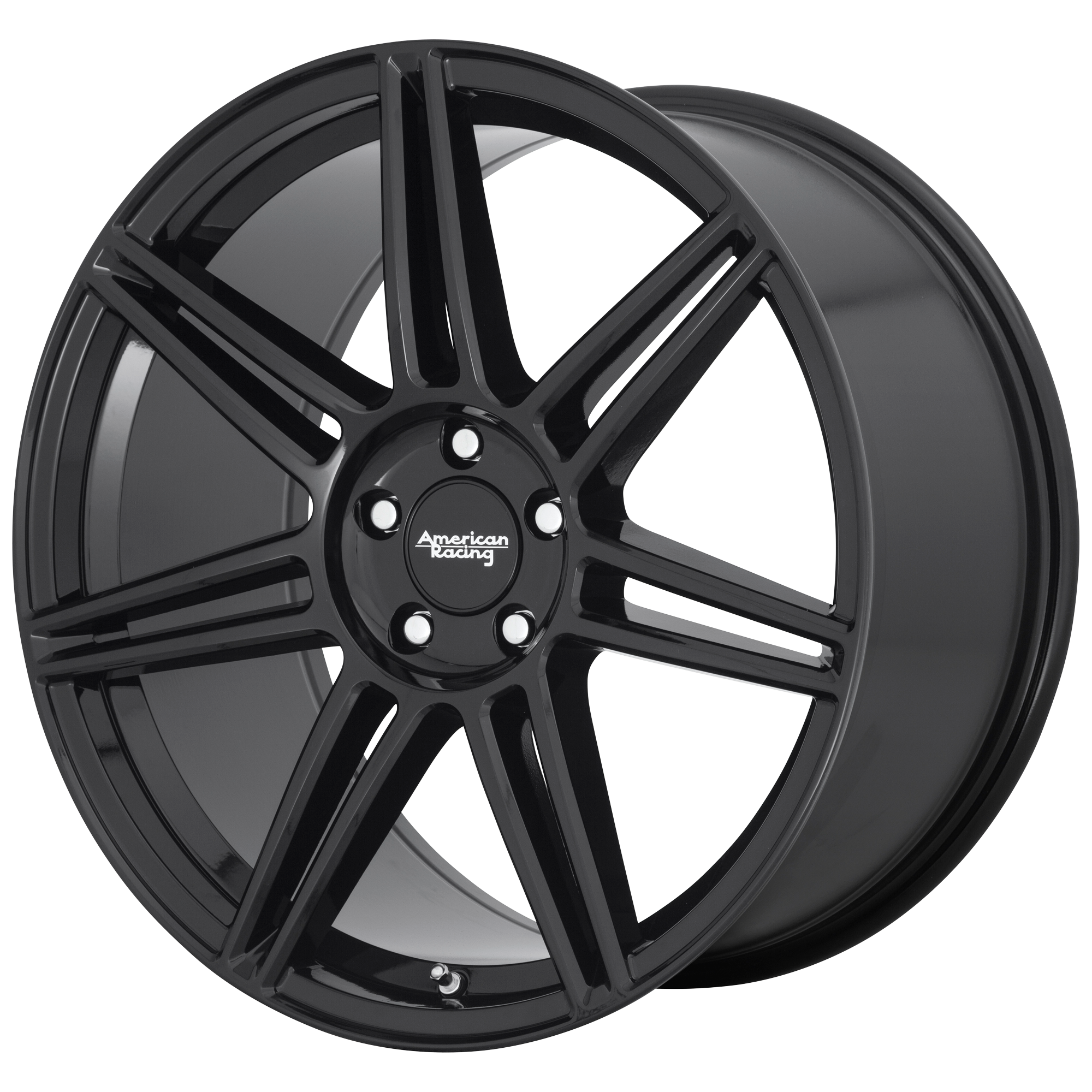 20 INCH 5X114 3 4 Wheels Rims 20x8 5 35mm Gloss Black AMERICAN RACING