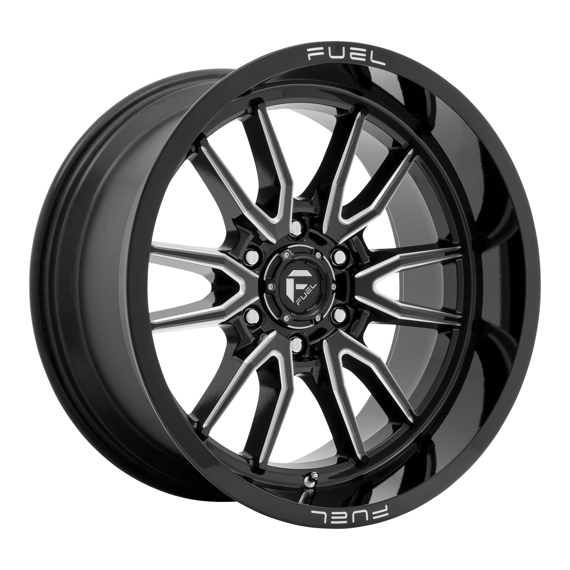Fuel Off-road D761 Clash 24x12 -44 Gloss Black Milled Wheel 6x135 ...