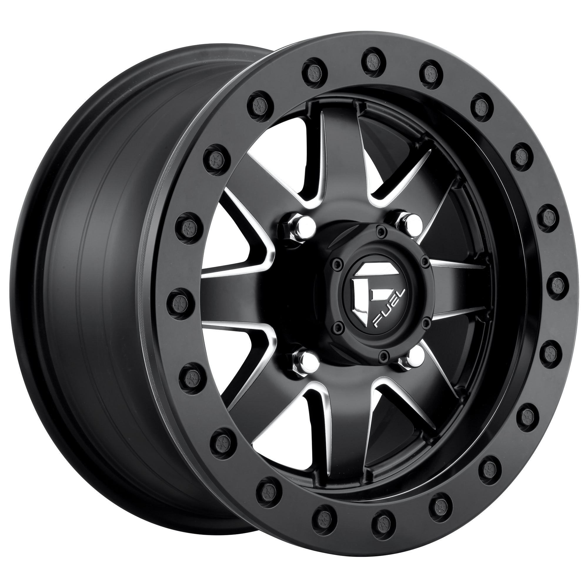 4 FUEL D938 MAVERICK BEADLOCK 15x7 Wheels Rims 4x6 14 BLACK MILL 15 